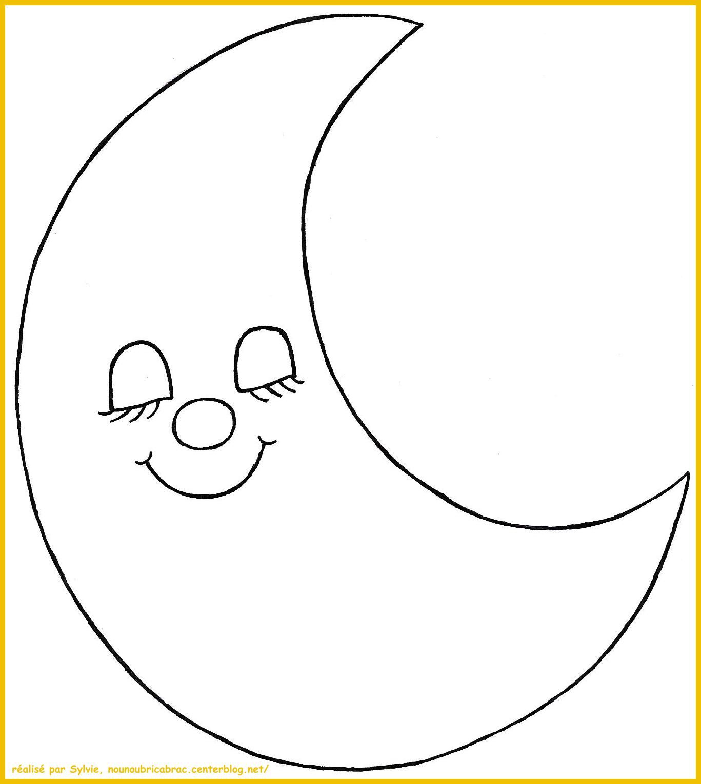 Lune La Lune Qui Dort Colorier
